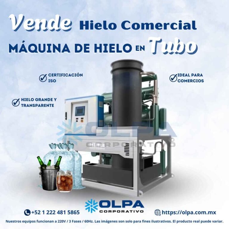 Máquina de hielo en tubo desde 1 hasta 30 toneladas
